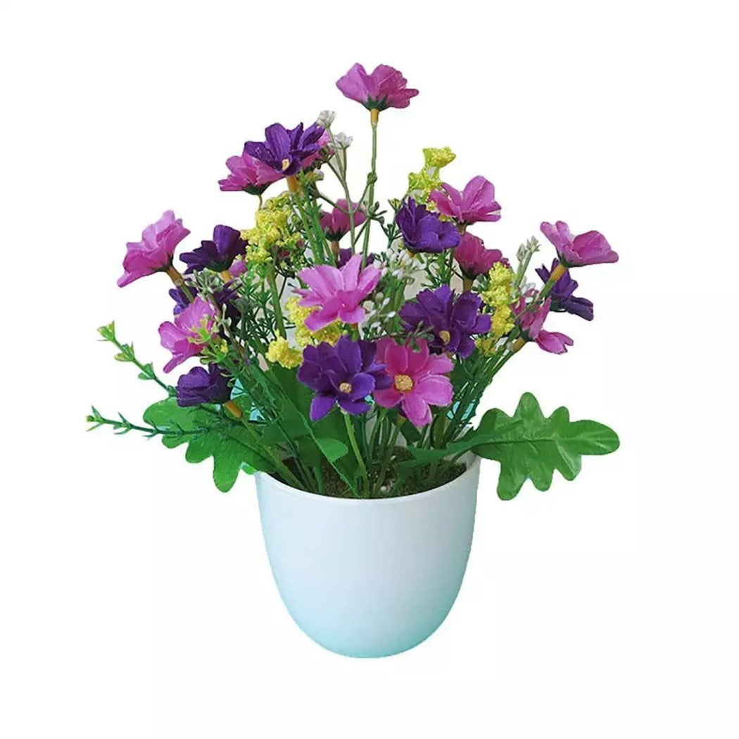 Splihome 1Pcs Artificial Potted Flower Garden Diy Party Home Holiday ...