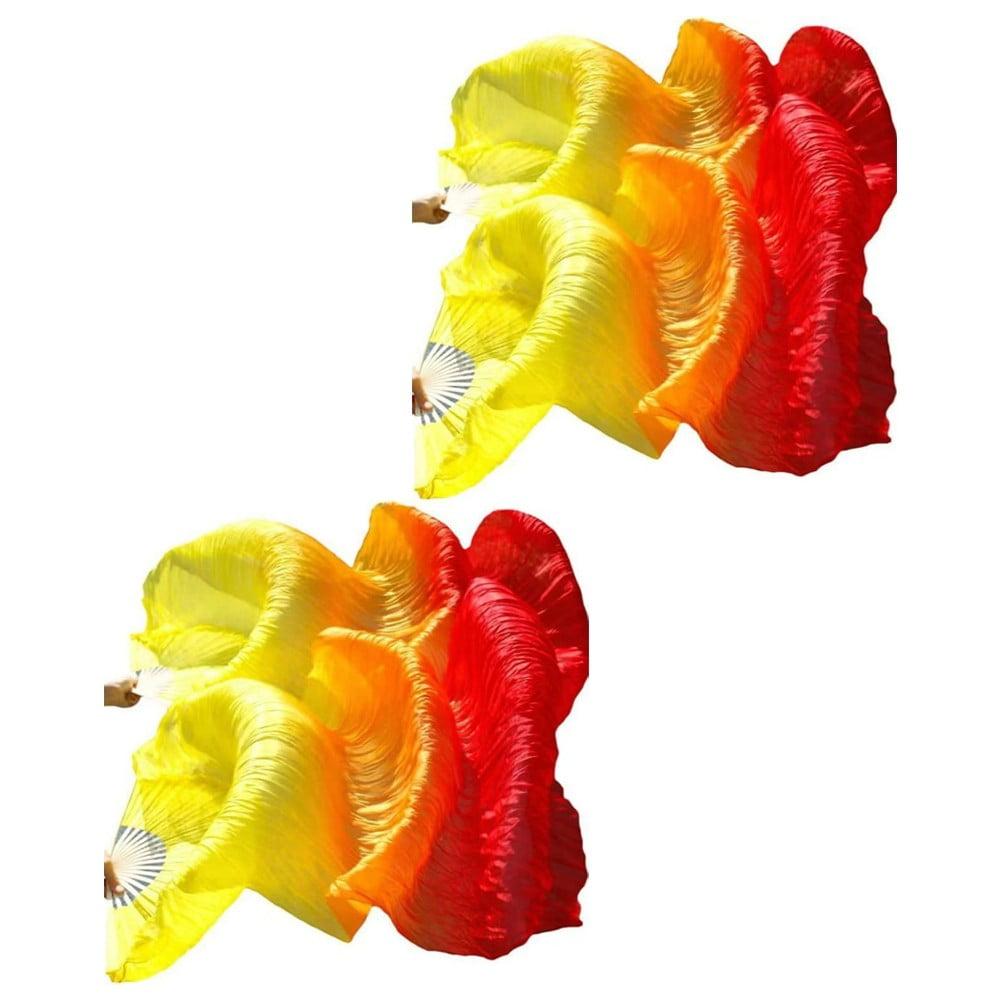 Splihome 2 Pair 1.8M Dancing Fan Long Fan for Stage Performance 16 Fan ...