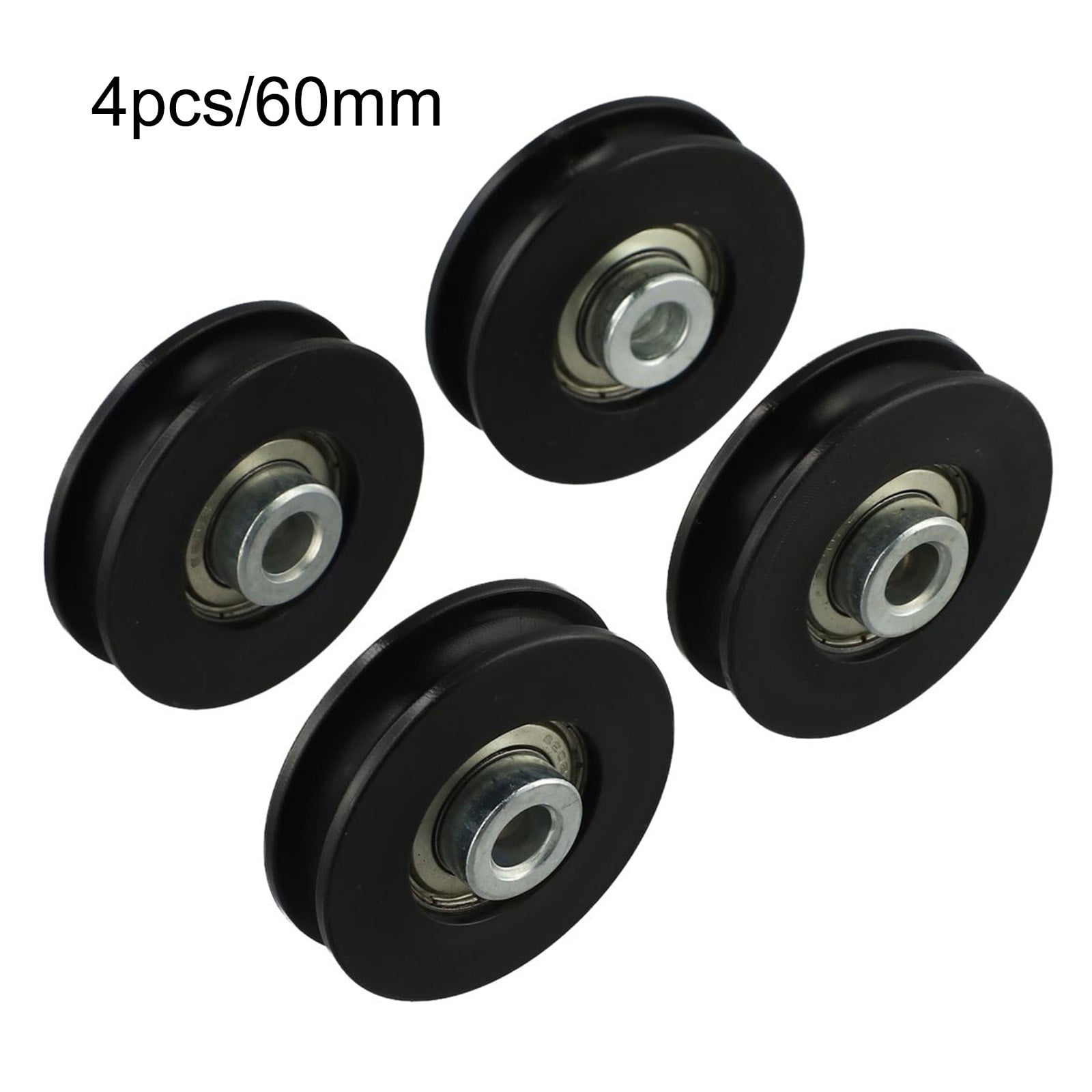 Splihome 4Pcs Nylon Bearing Pulley Wheel Round Fitness Pulley Wheel ...