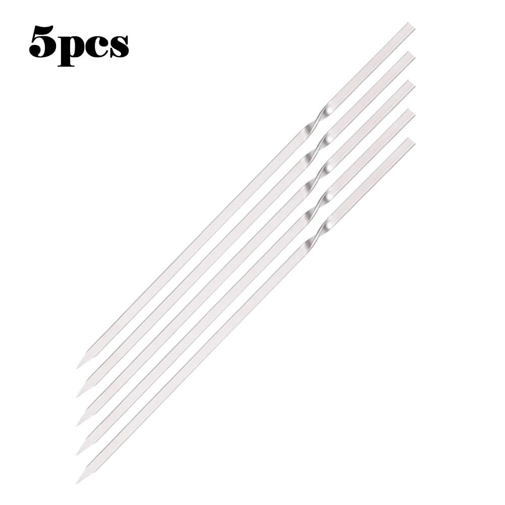 Splihome 5Pcs Titanium Barbecue Skewers Wavy Handle Outdoor Backyard ...