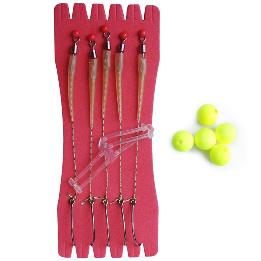 Splihome Carp Fishing Hooks Hair Rigs with Line Europe Feeder Group ...