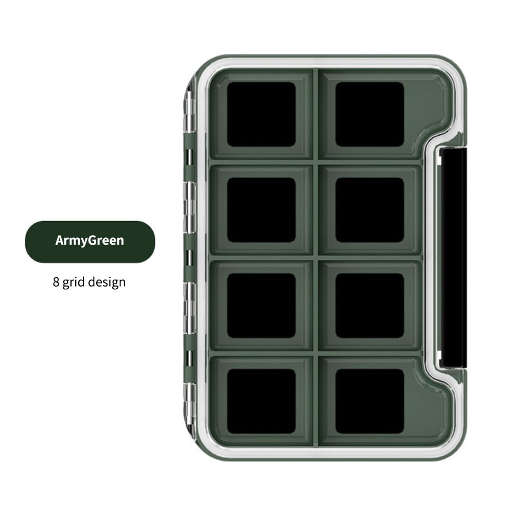 Splihome Magnetic Lure Bait Box Fake Bait Fish Hook Storage Box 8 Grids ...