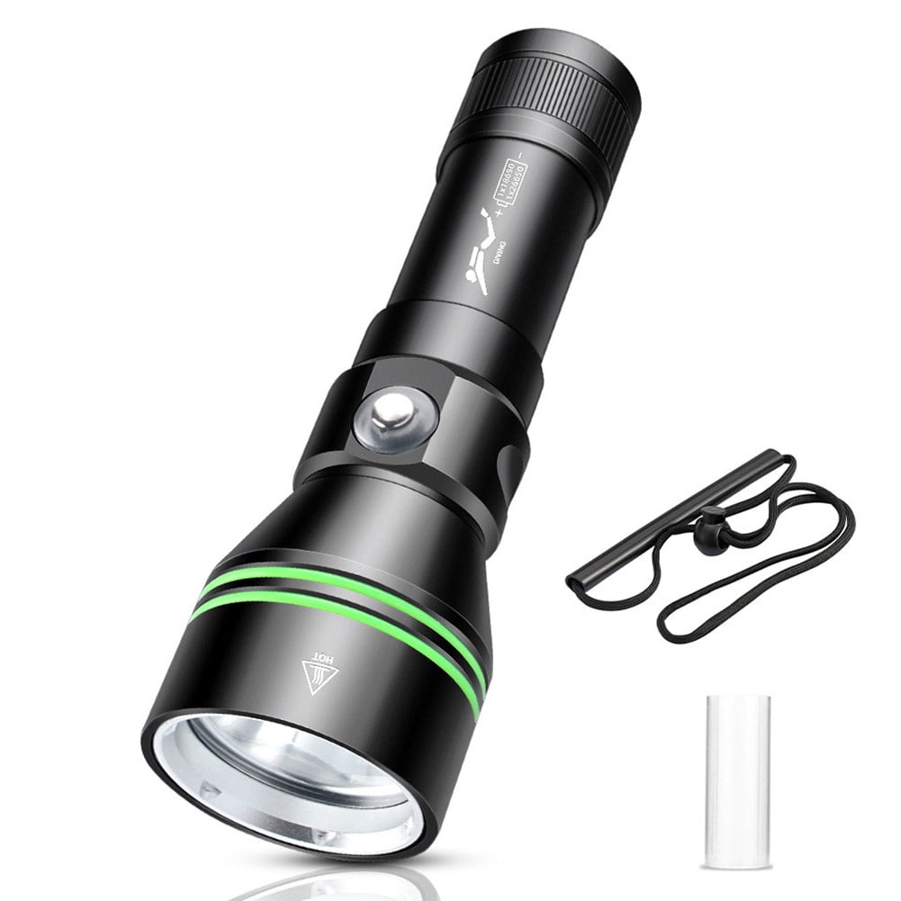 Splihome Scube Diving Flashlight P70 Led Light Waterproof Underwater ...