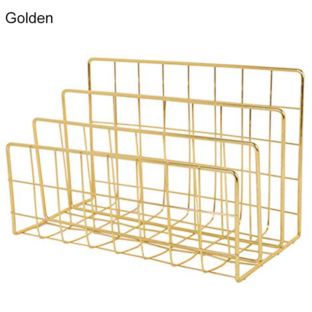 Splihome Vertical Wire File Filling Rack Wrought Iron Desktop File ...