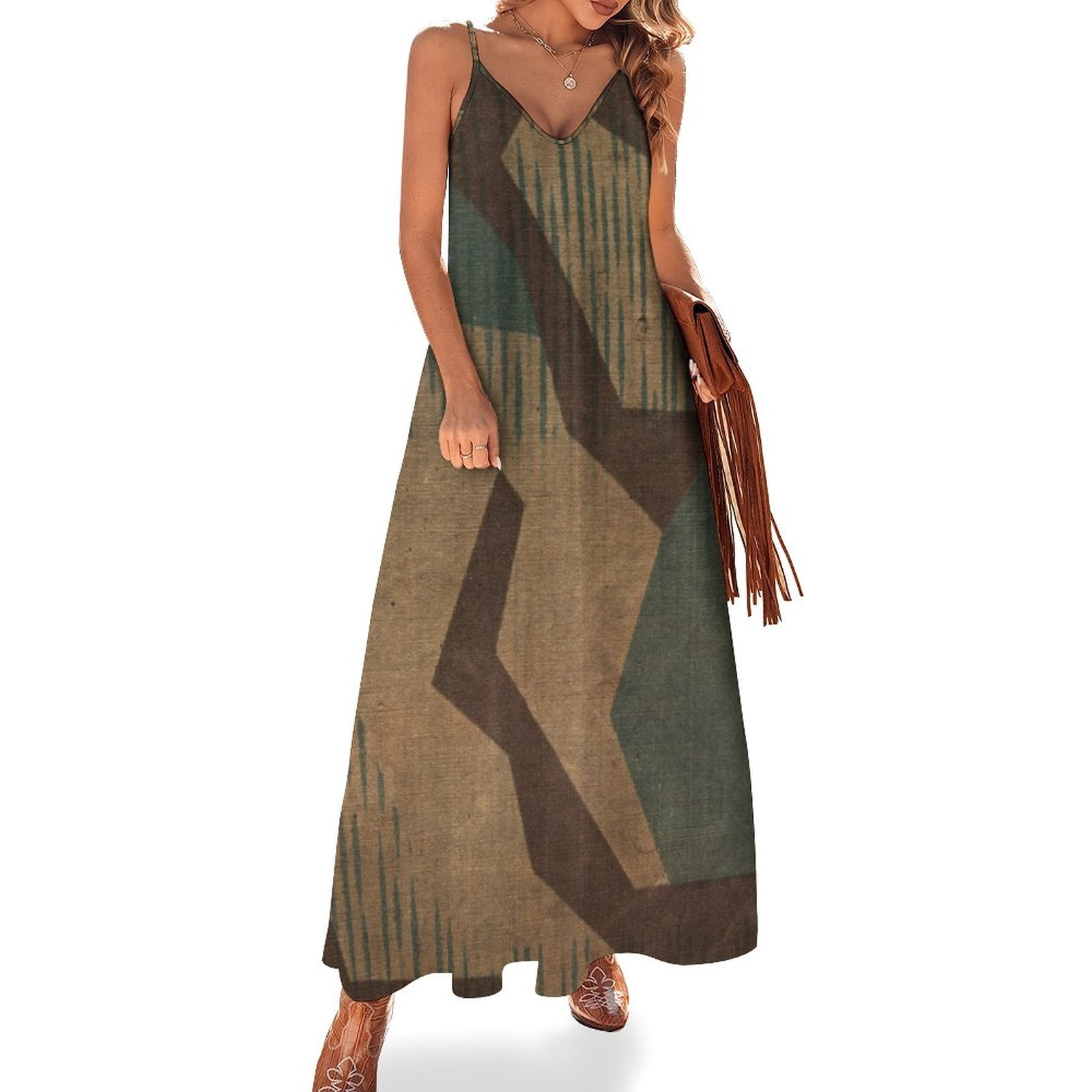 Splintertarn German ww2 camouflage (Version 2) Sleeveless Dress Woman ...