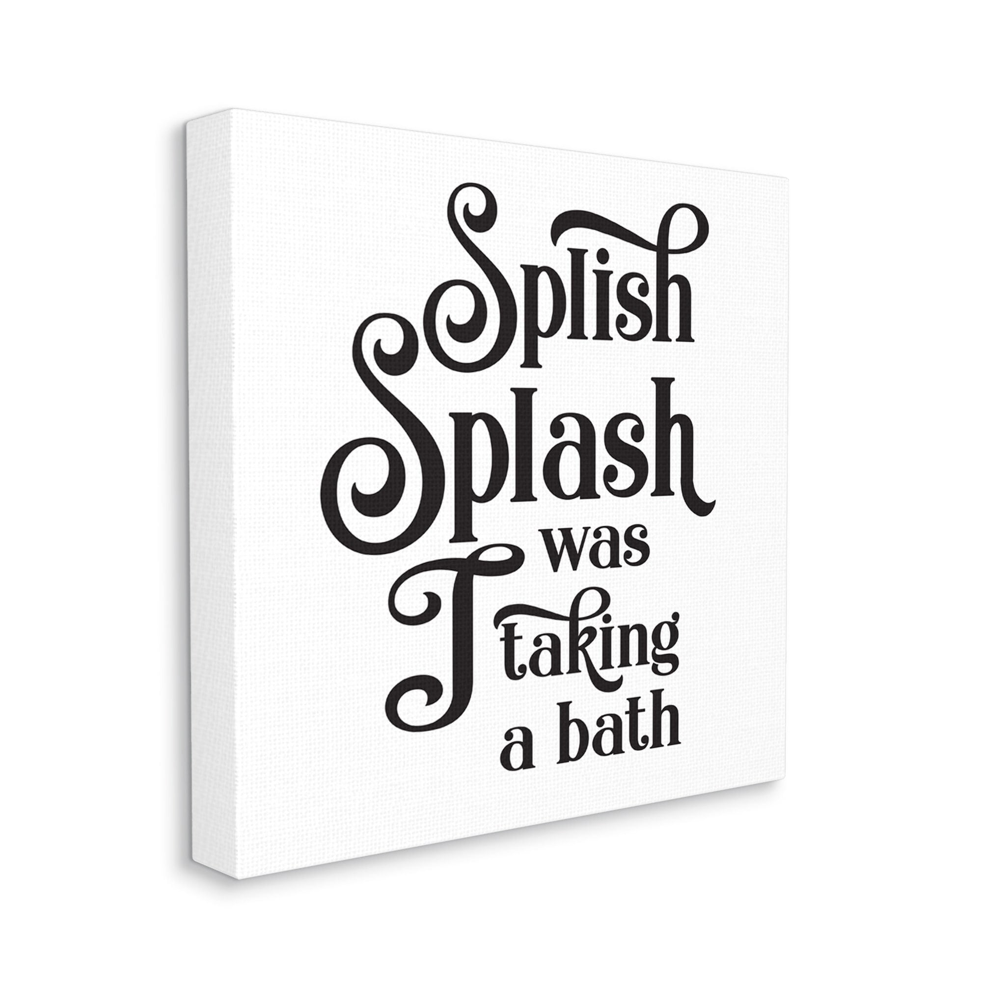 Stupell Industries Splish Splash Taking Bath Playful Bathroom Phrase,36 ...