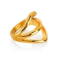 Split Band Gold Plated Stainless Steel Ring (22mm) - Walmart.com
