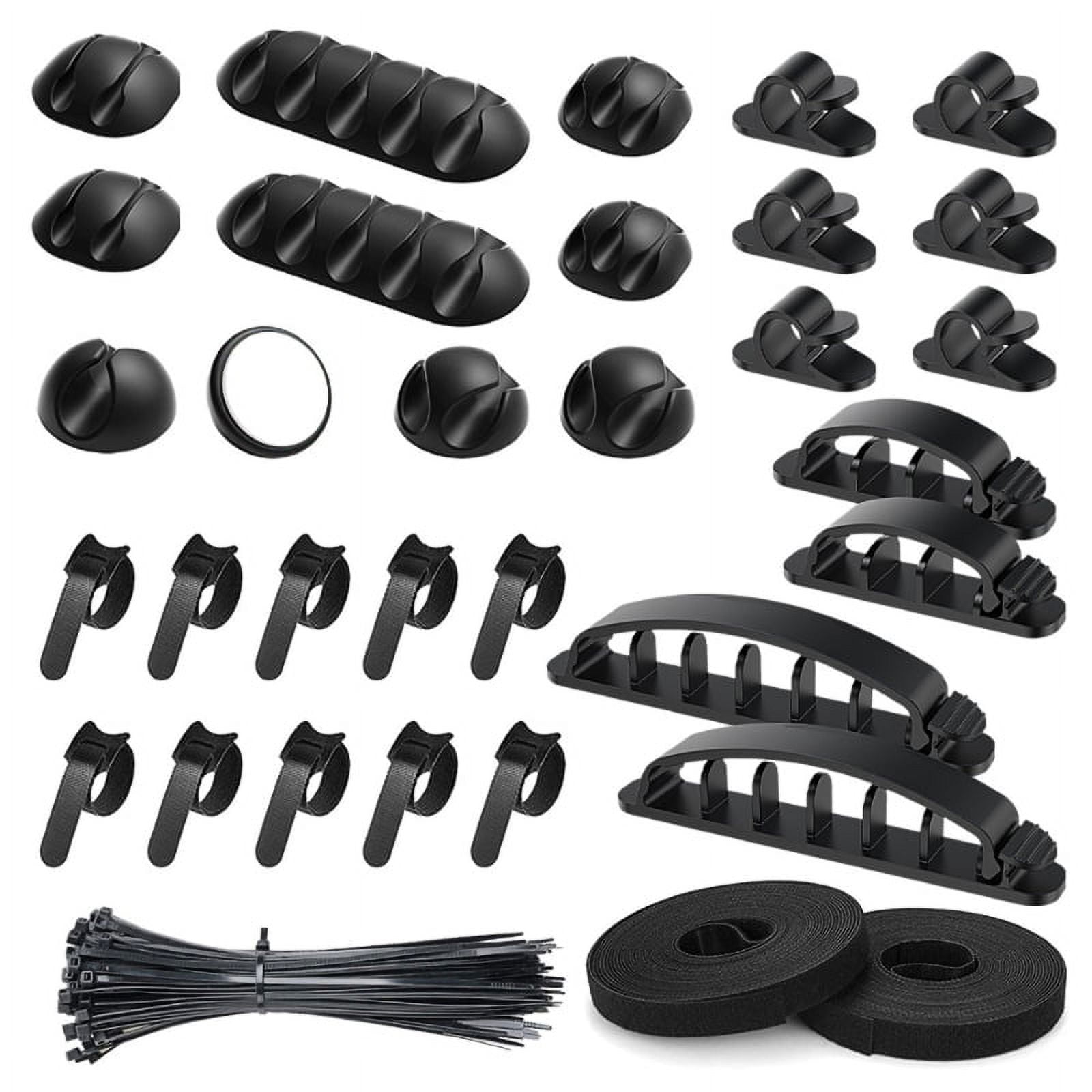 Split Cable Sleeves with Self Adhesive Cable Clips,Cable Organizer Set ...