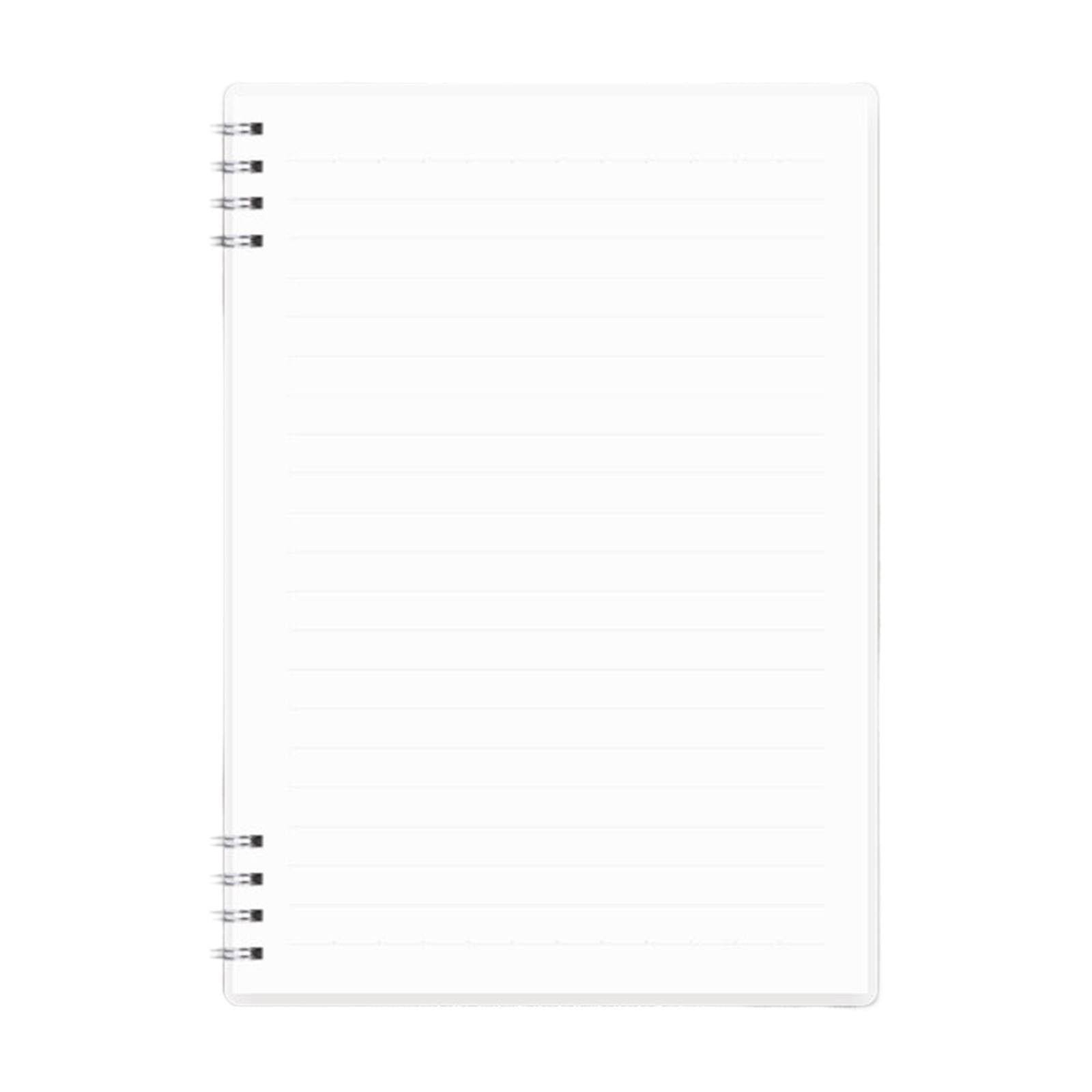 Split Coil Notebooks A5 60 Pages, Transparent Pp Frosted Loose-Leaf ...