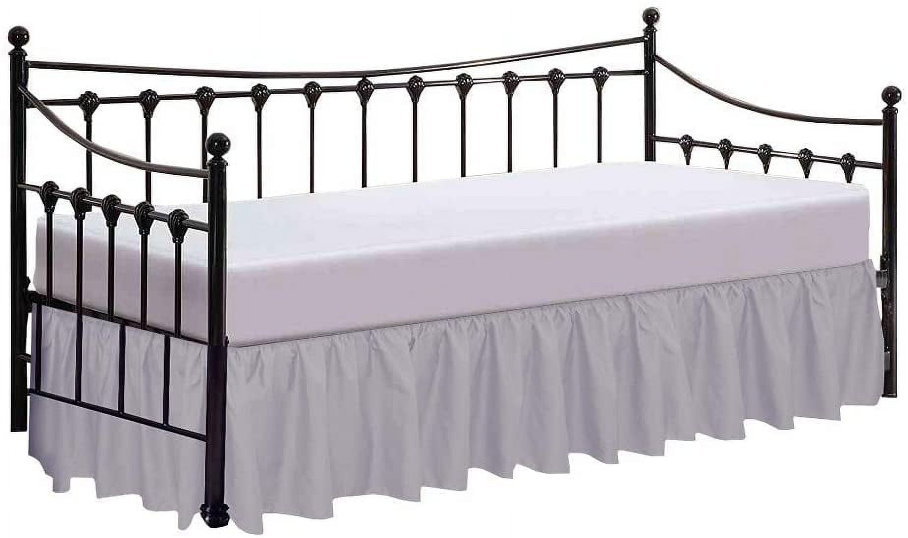 Split Corner Ruffle Bed Skirts 15" Drop, Fully Elastic Dust Ruffle, 100 ...