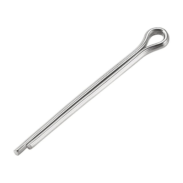 Split Cotter Pin -2mm x 25mm 304 Stainless Steel 2-Prongs Silver Tone ...