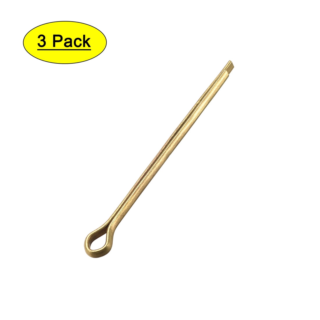 Split Cotter Pin - 3mm x 50mm (1/8 inch x 1 31/32 inch) Solid Brass 2 ...