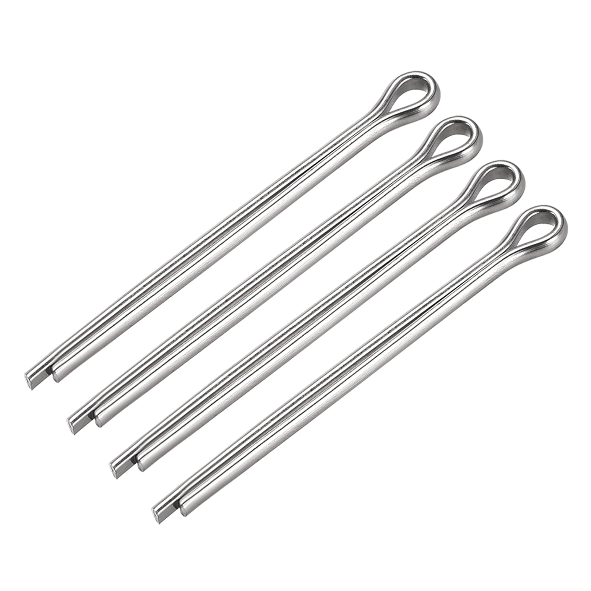 Split Cotter Pin -5mm x 70mm 304 Stainless Steel 2-Prongs Silver Tone ...