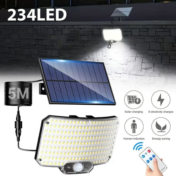 Split Design Outdoor Solar Light - Separate Panel & LED, IP68, 600 ...