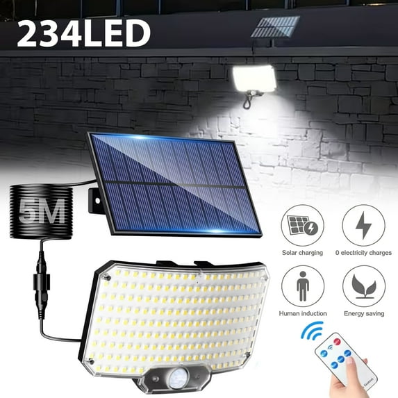Split Design Outdoor Solar Light - Separate Panel & LED, IP68, 600 ...