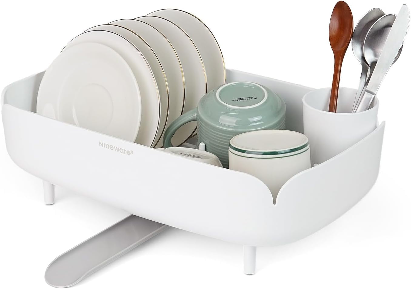 Split-Design Small Dish Drying Rack, Space-Saving Dish Drainer for ...