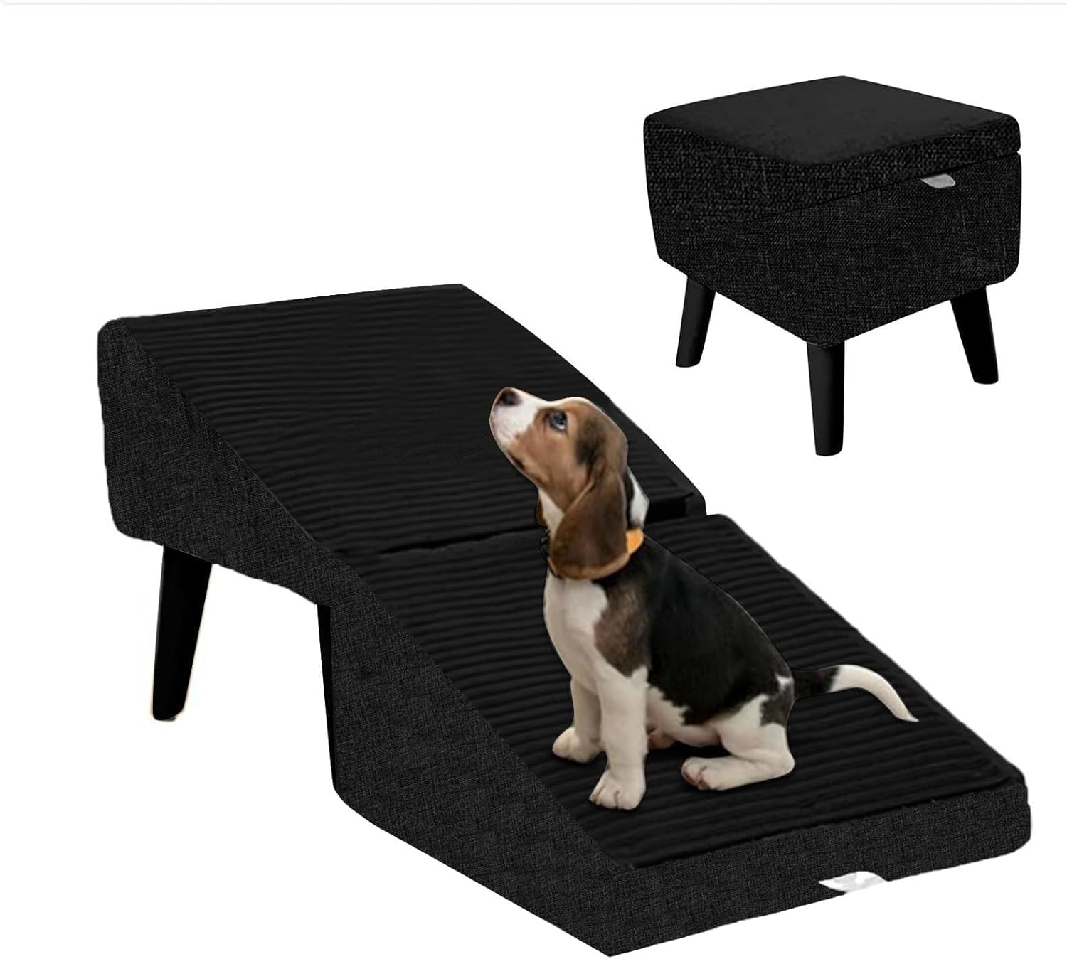 Split Dog Stairs, Pet Ramp, 2 In 1 Multifunctional Non-Slip Pet Ramp, Foldable Dog Steps For Bed ...