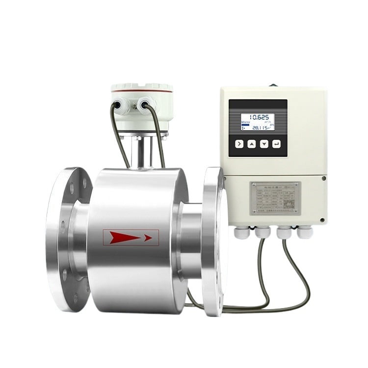 Split Electromagnetic Flowmeter DN10 DN20 DN25 SS304 Material Conductive Liquid Flow Meter ...