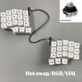 Split Ergonomics 35 Layout Hot-swappable Mechanical Keyboard RGB QMK ...