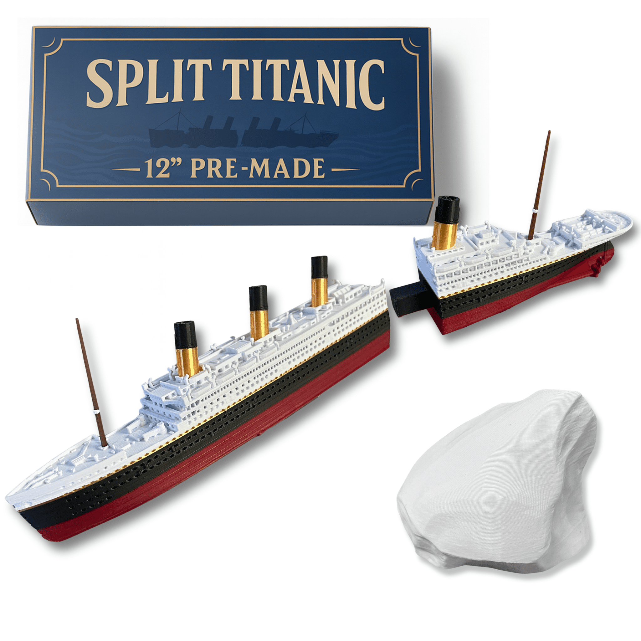 Split In Half RMS Titanic Model Ship 1 Ft Long Assembled Titanic Toys ...