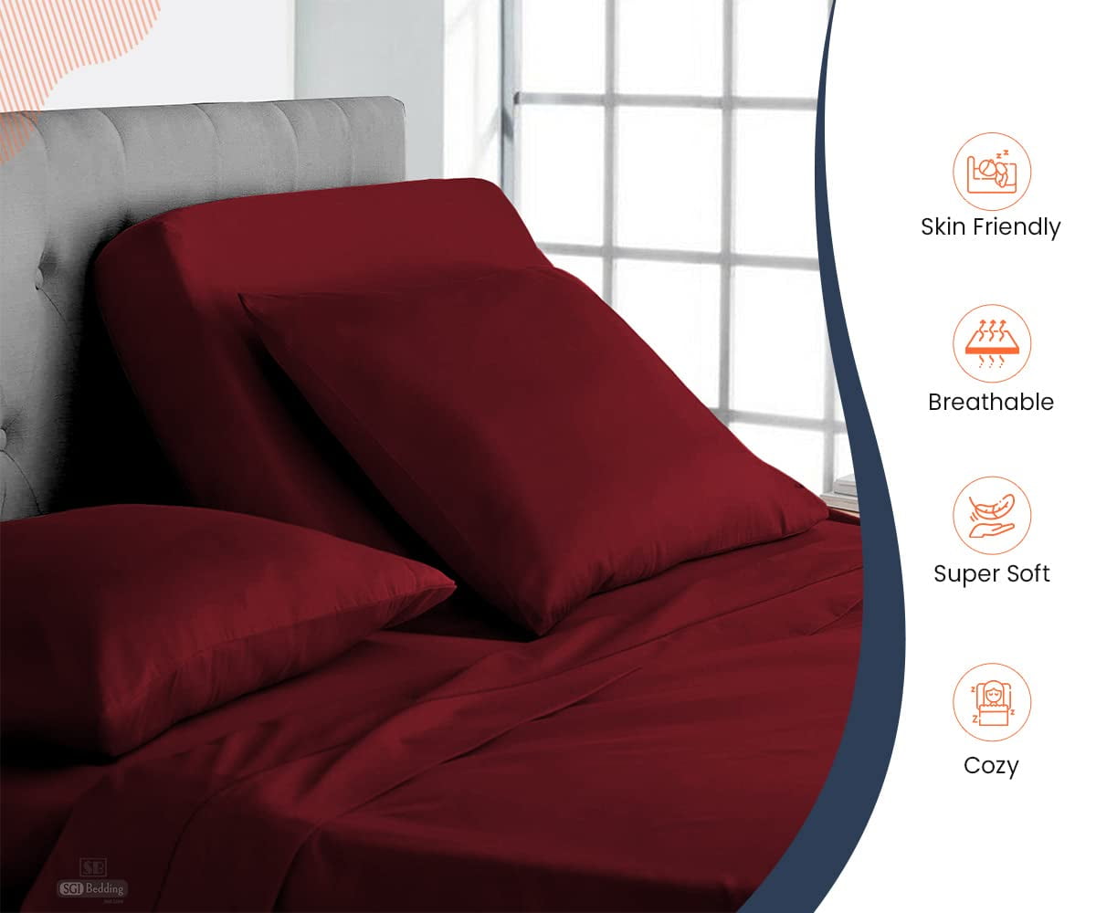 Split Head Flex King Sheet Set 100% Cotton Adjustable Bed Sheets for ...