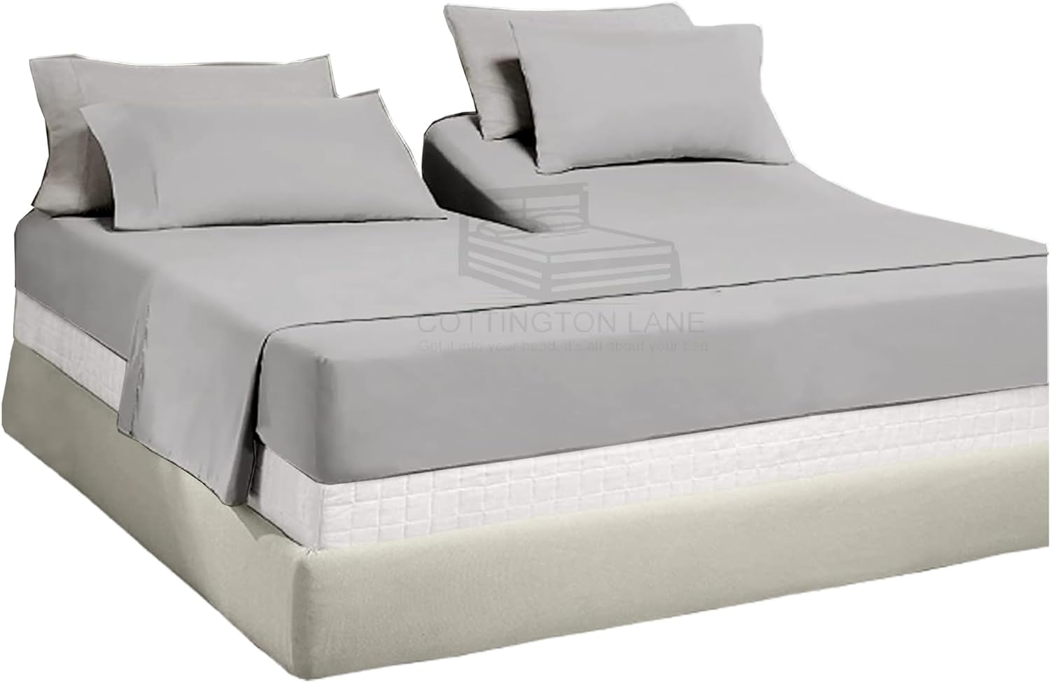 Split Head Flex King Sheets Sets For Adjustable Beds - Split Head Bed ...