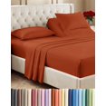 Split Head Flex Top King 4 Piece Sheet Set Soft Breathable Terracotta ...