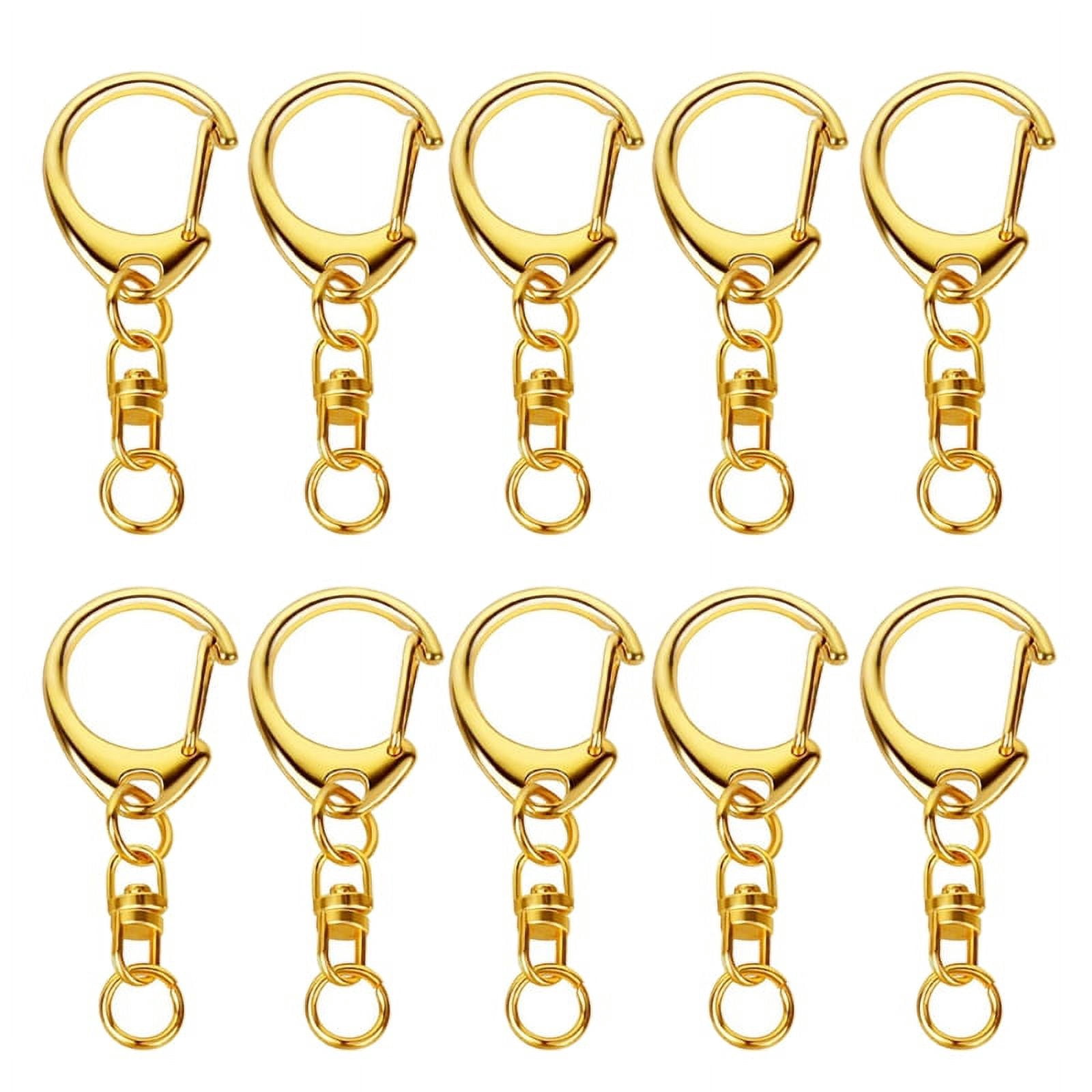 Split Key Ring with Chain and Jump Rings Gold/Silver Metal Split Key ...