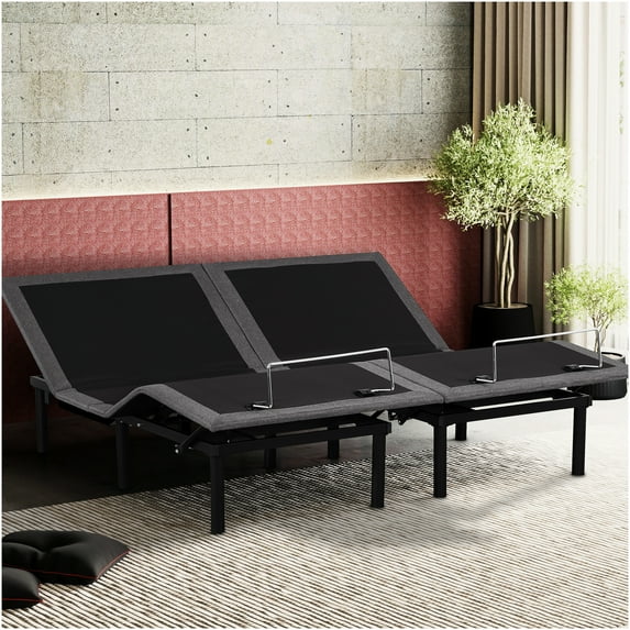 Split King Adjustable Bed Base with Wired Remote, Zero Gravity, Anti ...