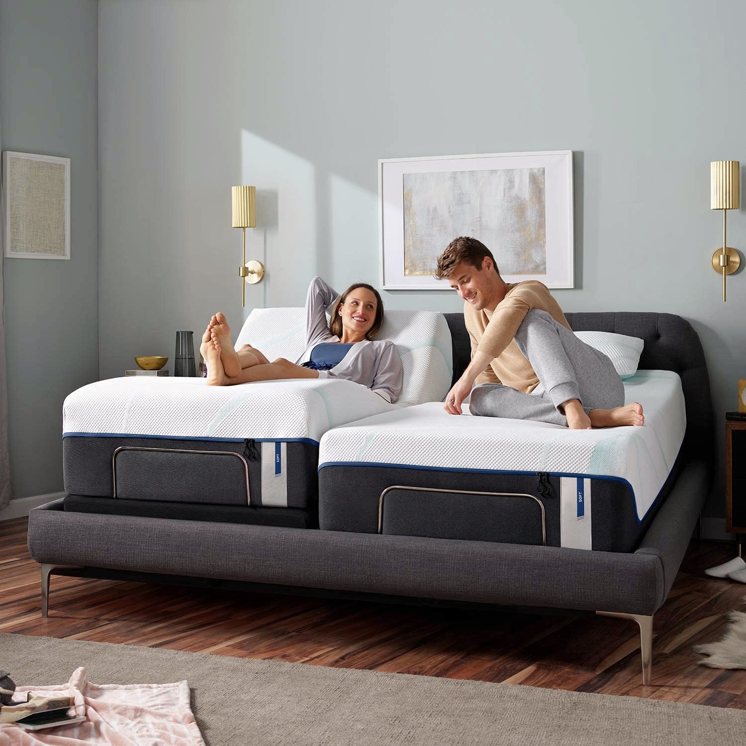 Adjustable king size bed split store