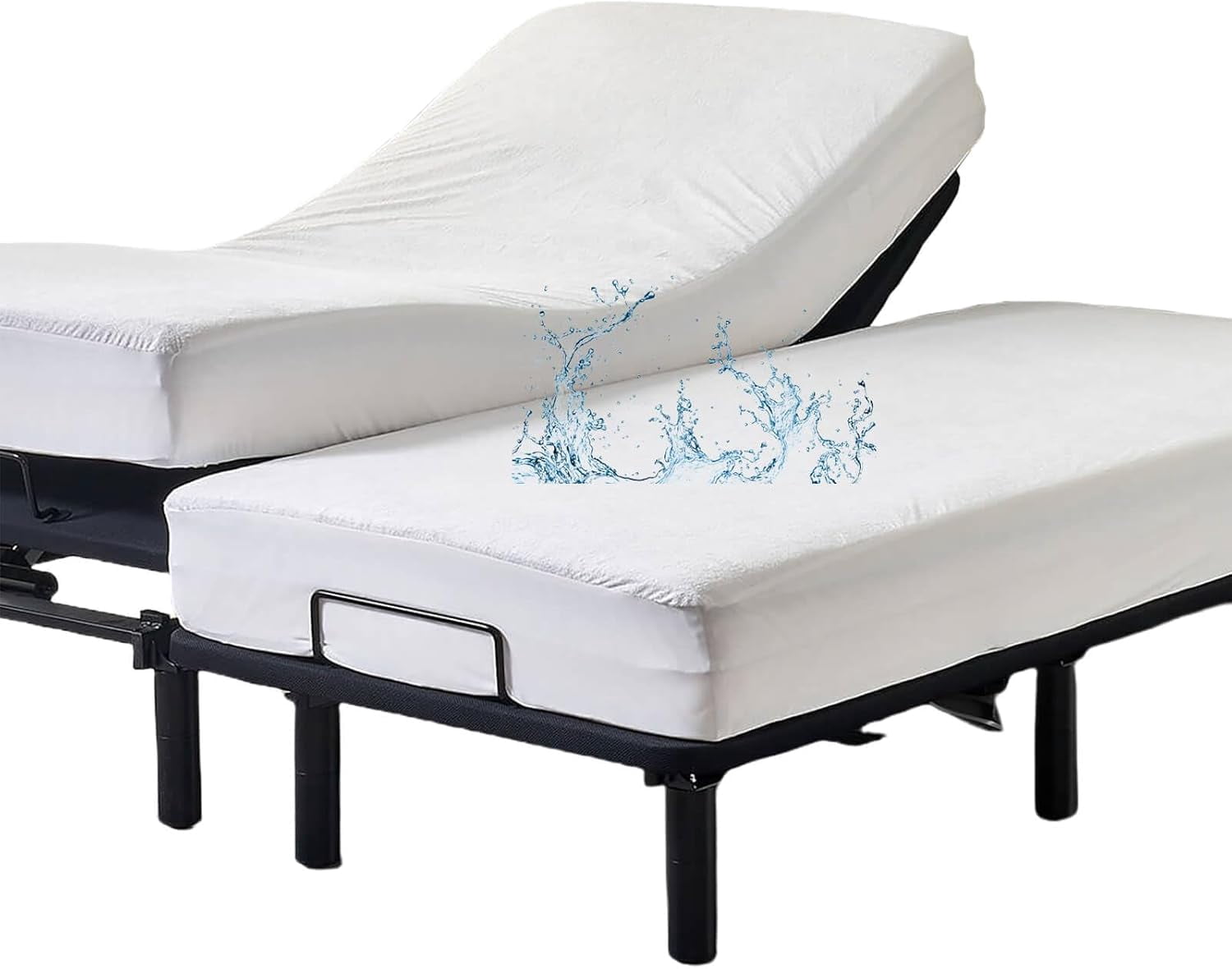 Split King Waterproof Mattress Protector - Bamboo Terry Surface for ...