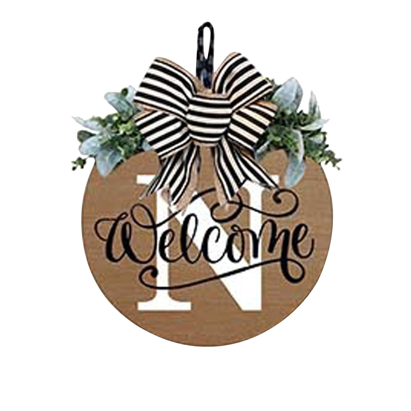 Split Letter Name Sign, Last Name Year Round Front Door Wreath ...
