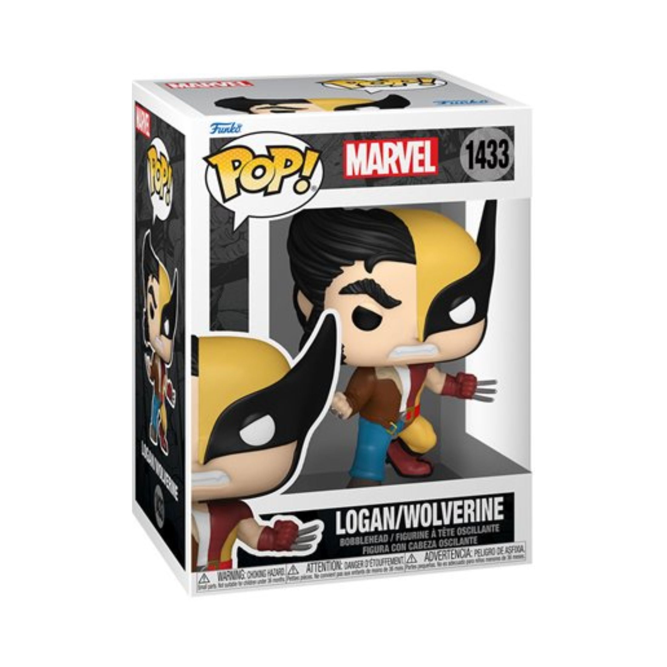 Split Logan Wolverine Funko Pop! Marvel - Approx. 4 1/4" Collectible ...