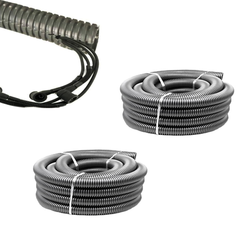 Split Loom Tubing Wire Conduit, Grey Corrugated Wire Tube Cable ...