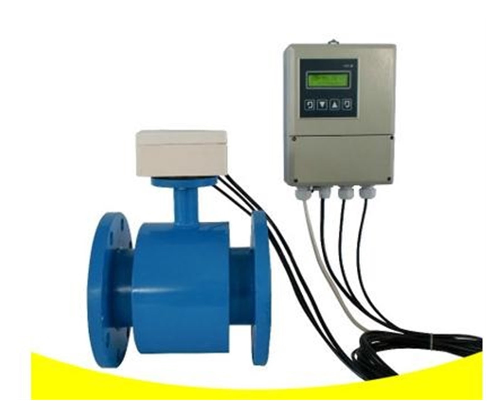 Split Magnetic Flow Meter Remote Display Liquid Wastewater Sewage Slurry Electromagnetic ...