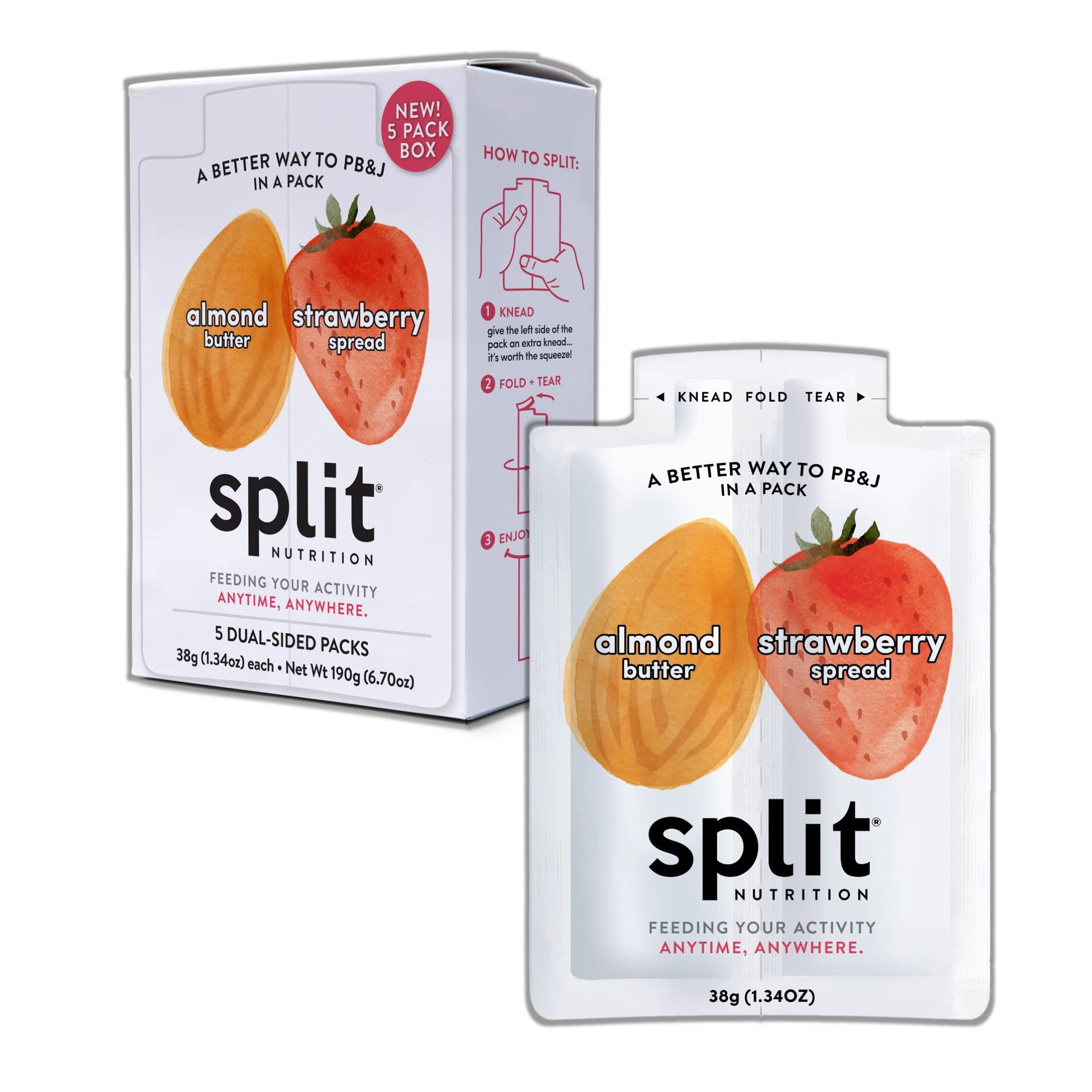 Split Nutrition Almond Butter STF9 and Strawberry Jelly Squeeze Non-GMO ...