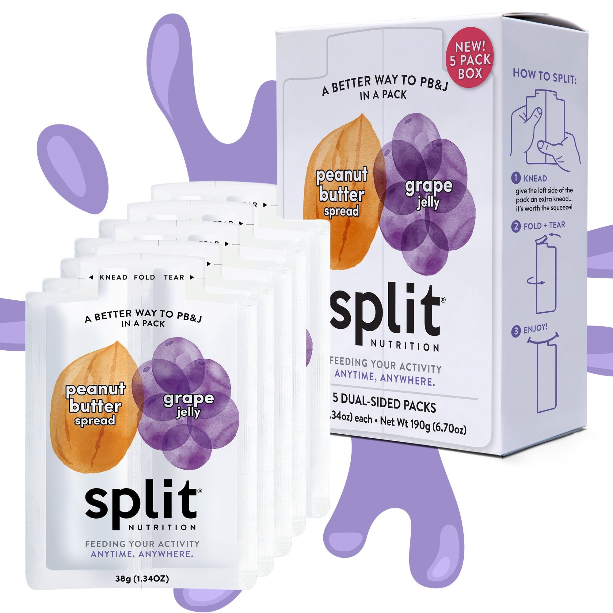 Split Nutrition Peanut Butter and Grape Jelly 5 pack - Walmart.com