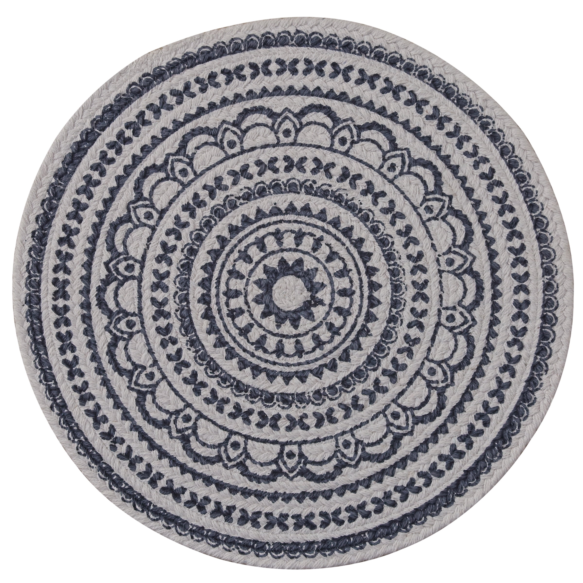 Split P Navy Zuri Medallion Printed Round Placemat Set of 4 - Walmart.com