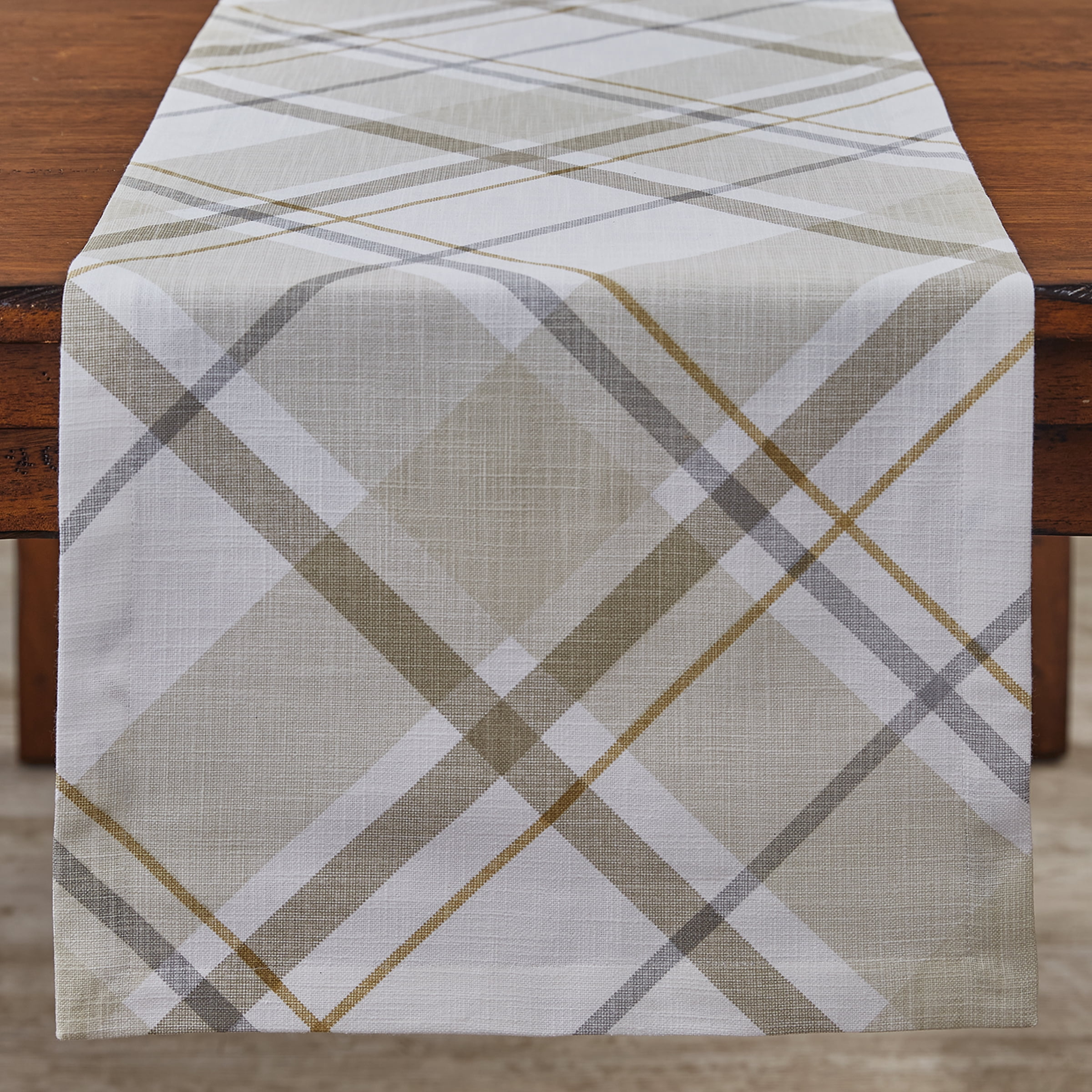 Split P Sandy Plaid Table Runner 15X72 - Walmart.com
