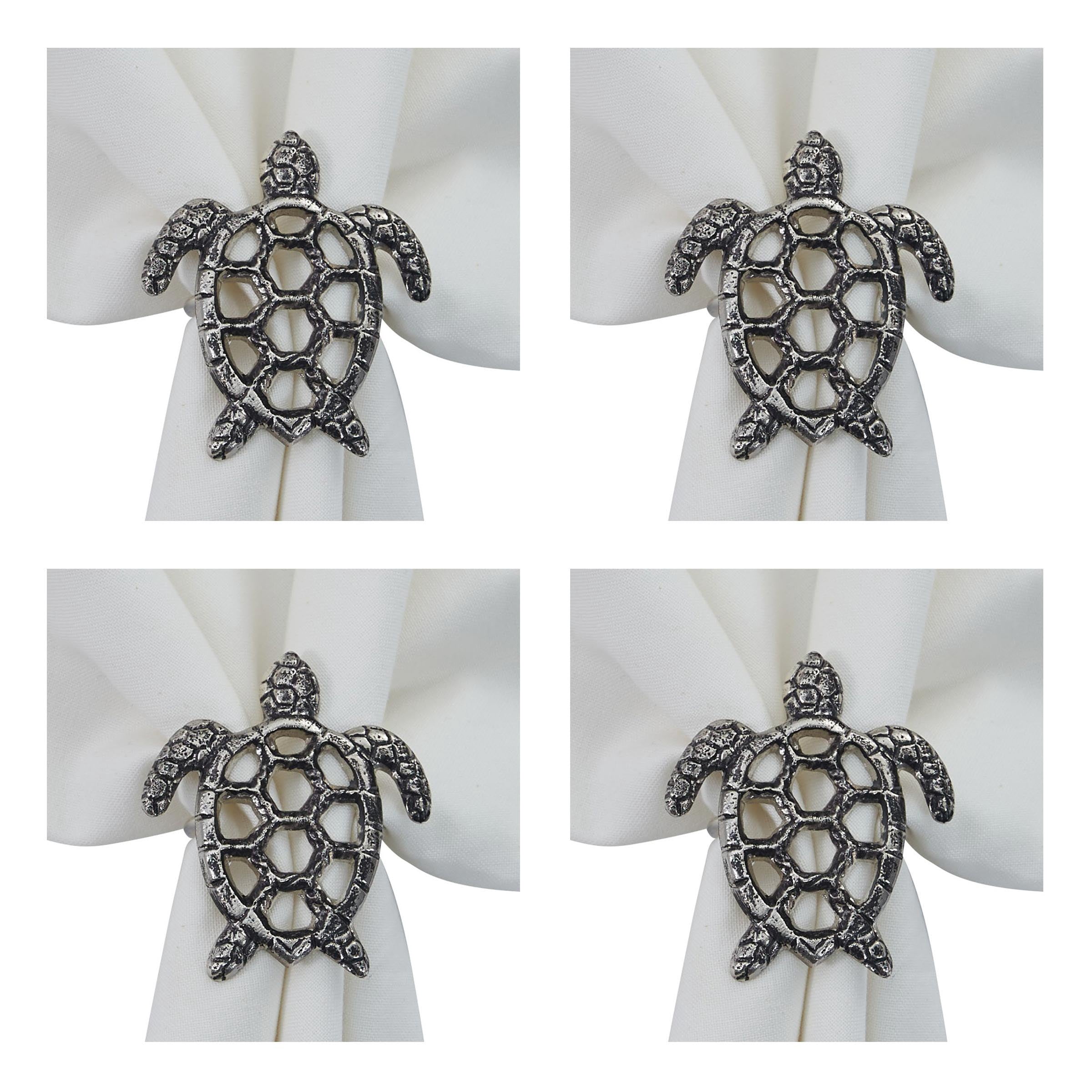 Split P Sea Turtle Napkin Ring Set of 4 - Walmart.com