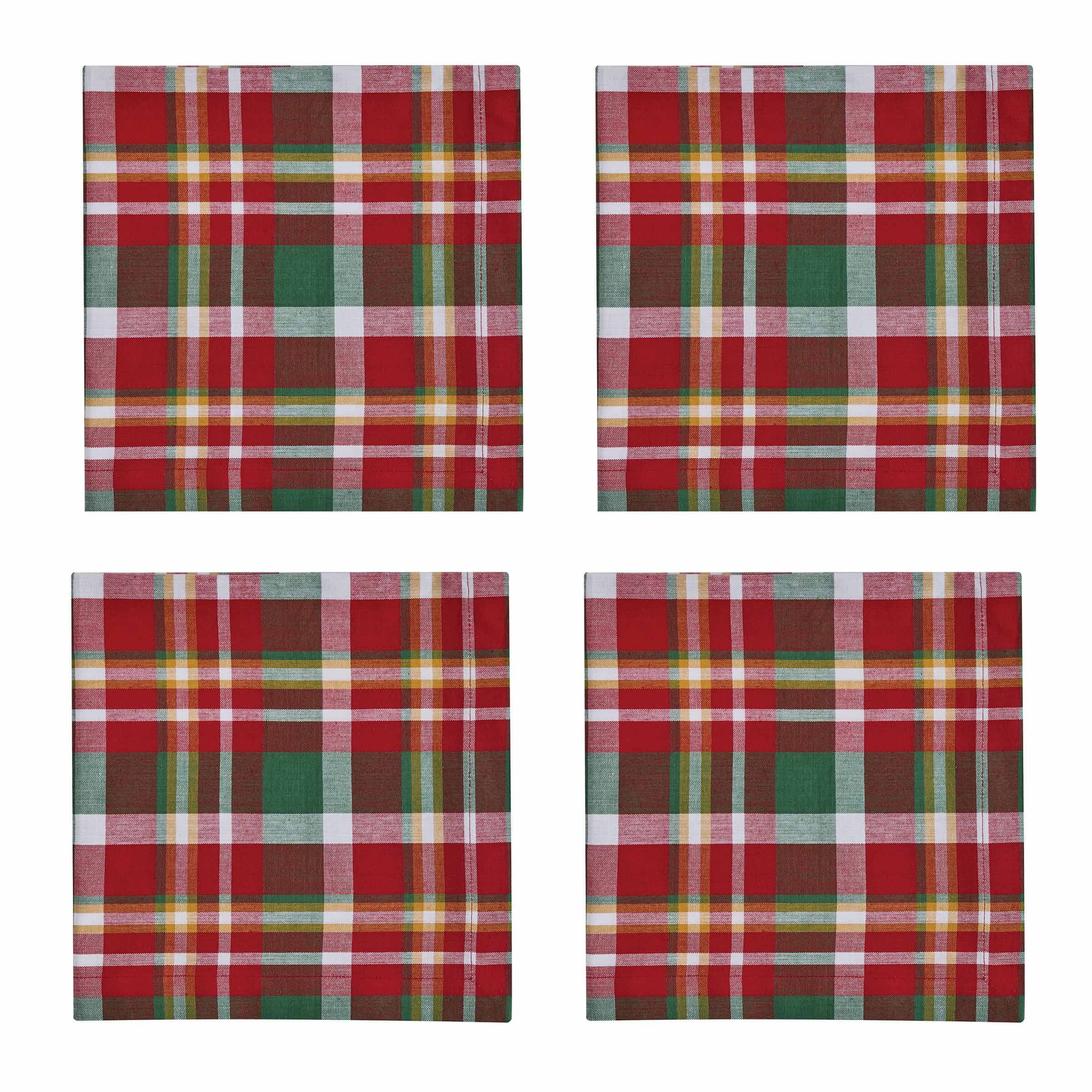 Split P Sleigh Bell Plaid Napkin Set of 4 - Walmart.com