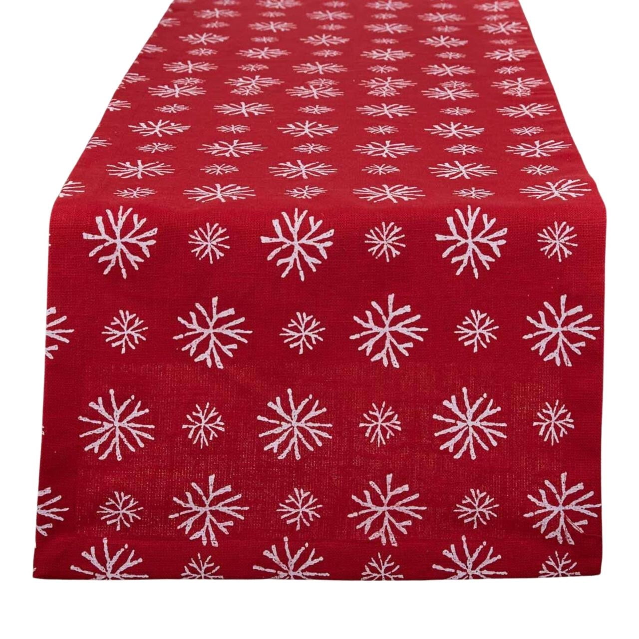 Split P Red Snowflake Print Table Runner - 15''W x 72''L for Dining and ...