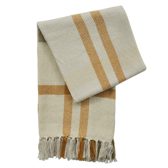 Split P Sunflower Plaid Throw - 60''L - Off-White - Walmart.com