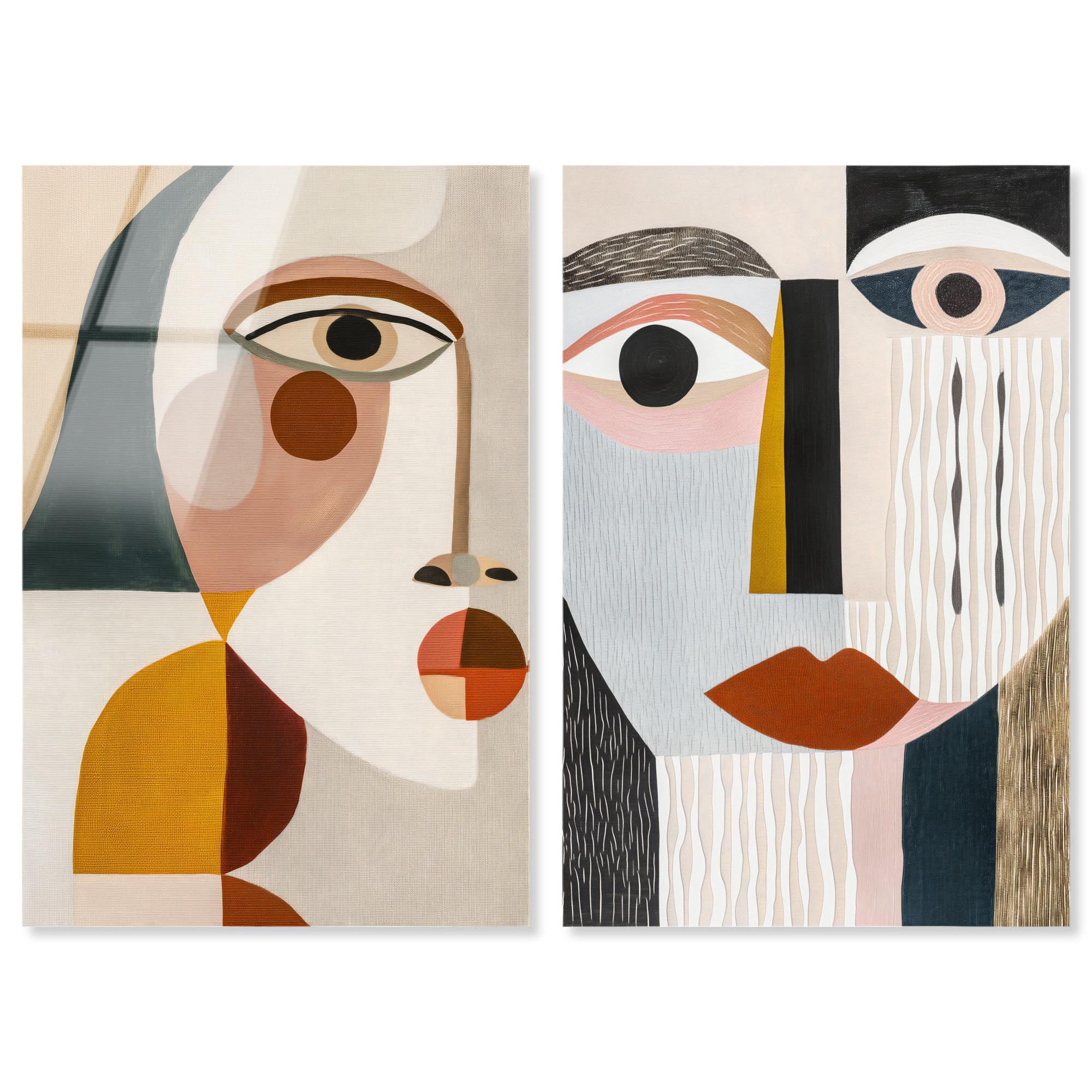 Split Personalities Acrylic Print Modern Abstract Art Set by Art Remedy ...