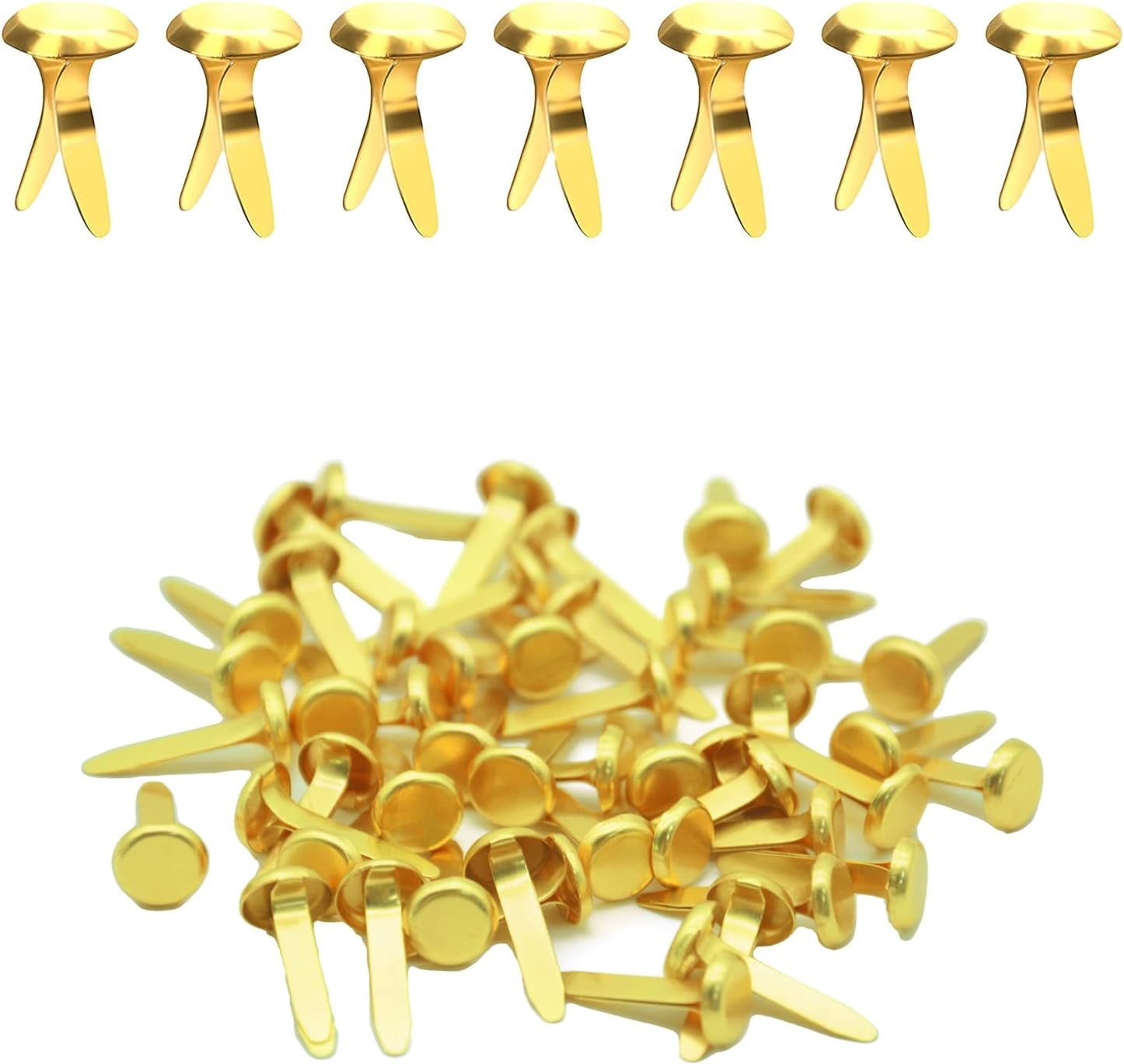 Split Pins Craft, 50 Pcs Gold Paper Fasteners Pastel Metal Split Pin Split Pin Mini Brads Round ...