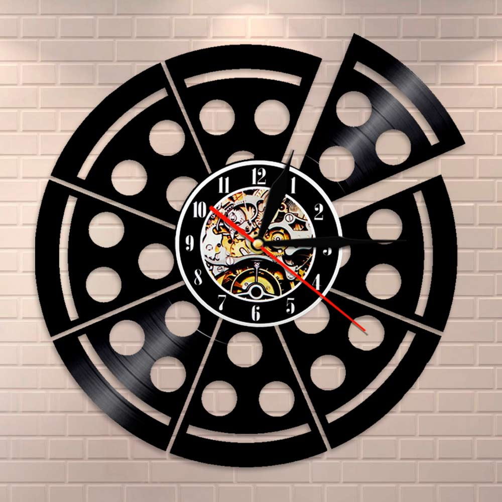 Split Pizza Slice Wall Art Wall Click Pizza Shop Logo Wall Decor Vinyl ...