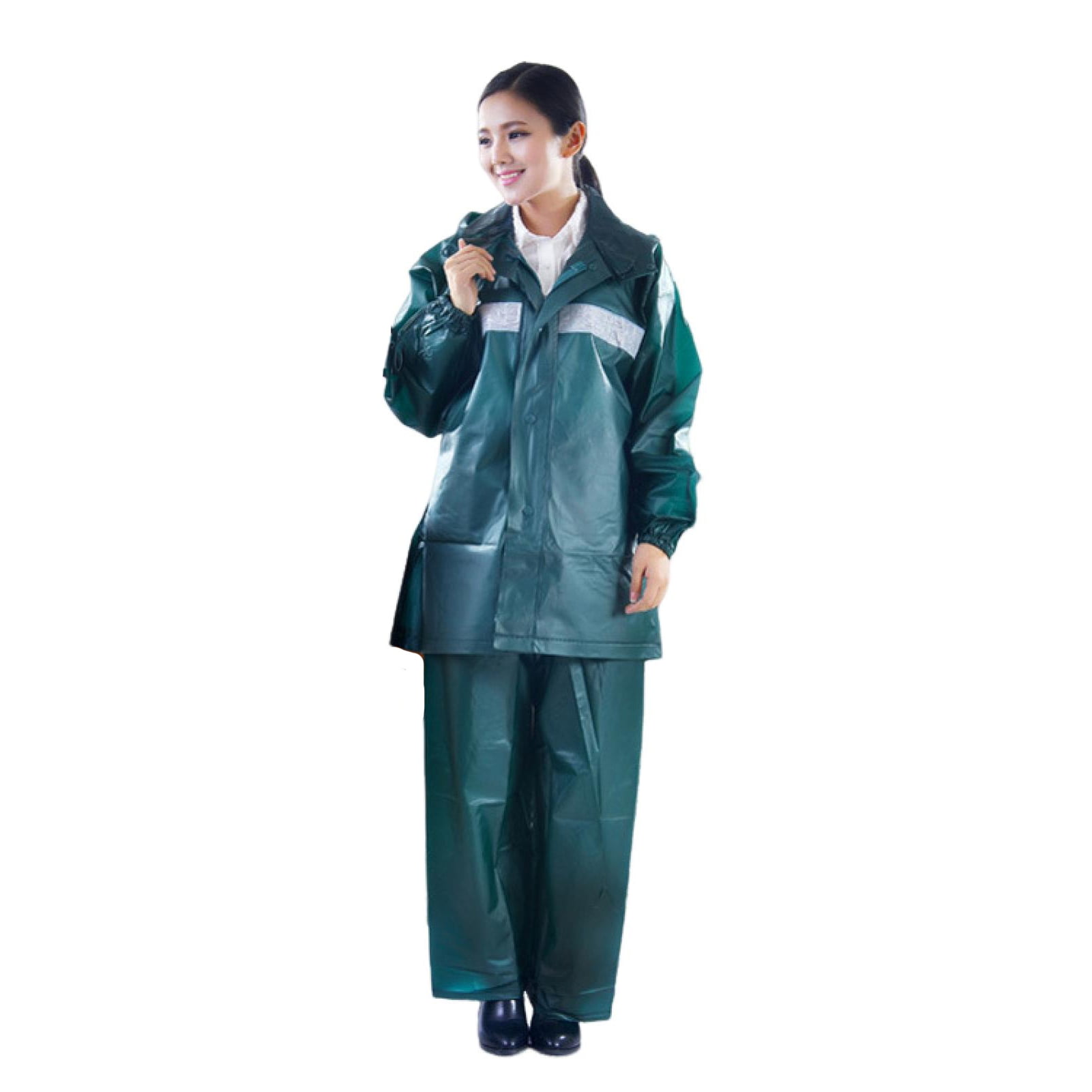 Split Rain Suit Waterproof Breathable Adults Rain Suit with Reflective ...