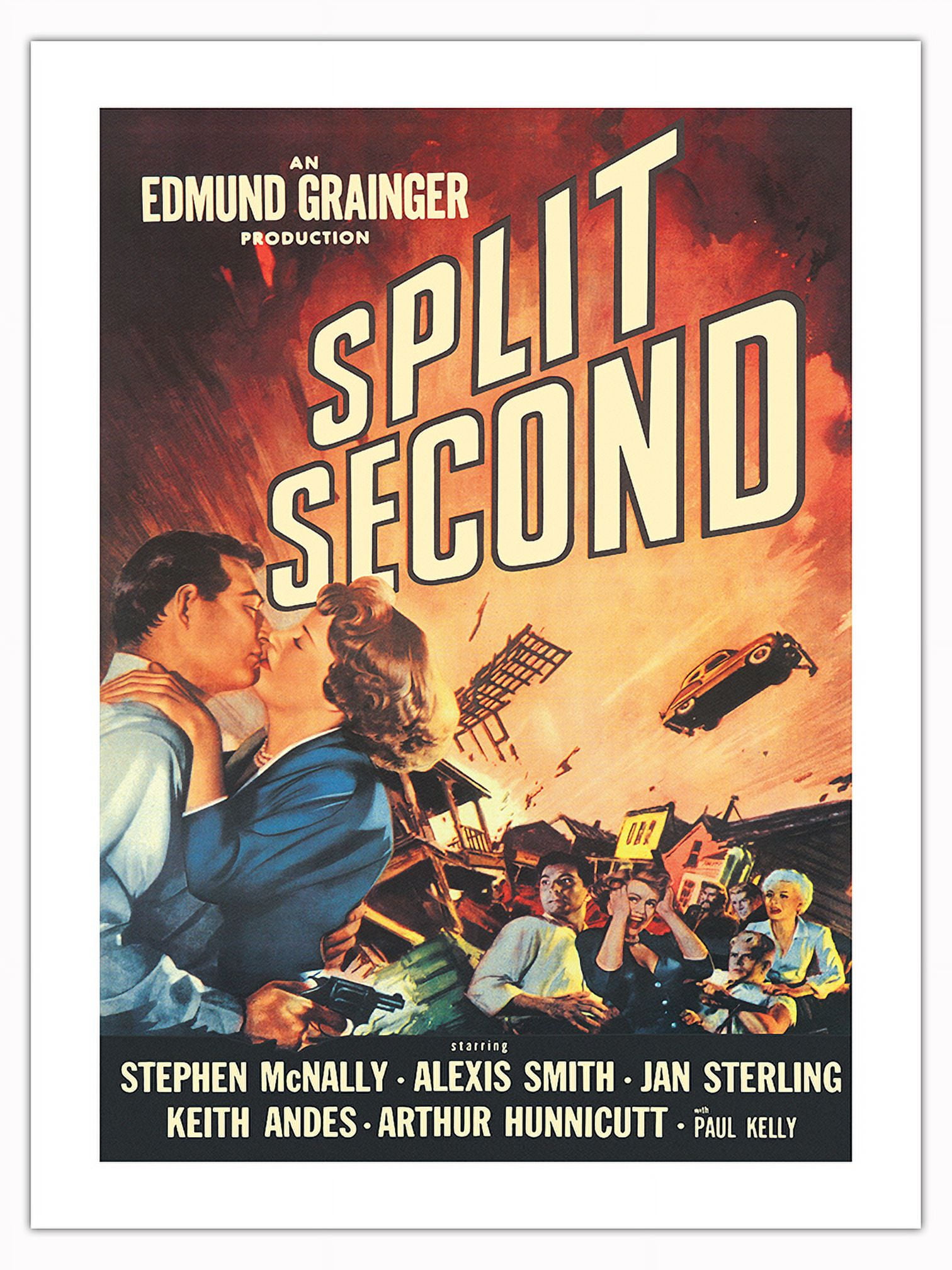Split Second - Vintage Film Noir Movie Poster c.1953 - Bamboo Fine Art ...