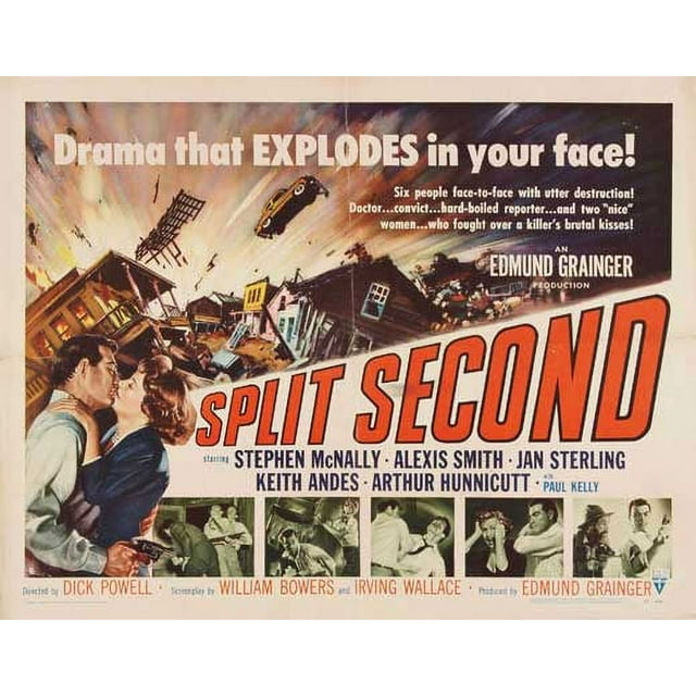 Split Second - movie POSTER (Style A) (11" x 14") (1953) - Walmart.com