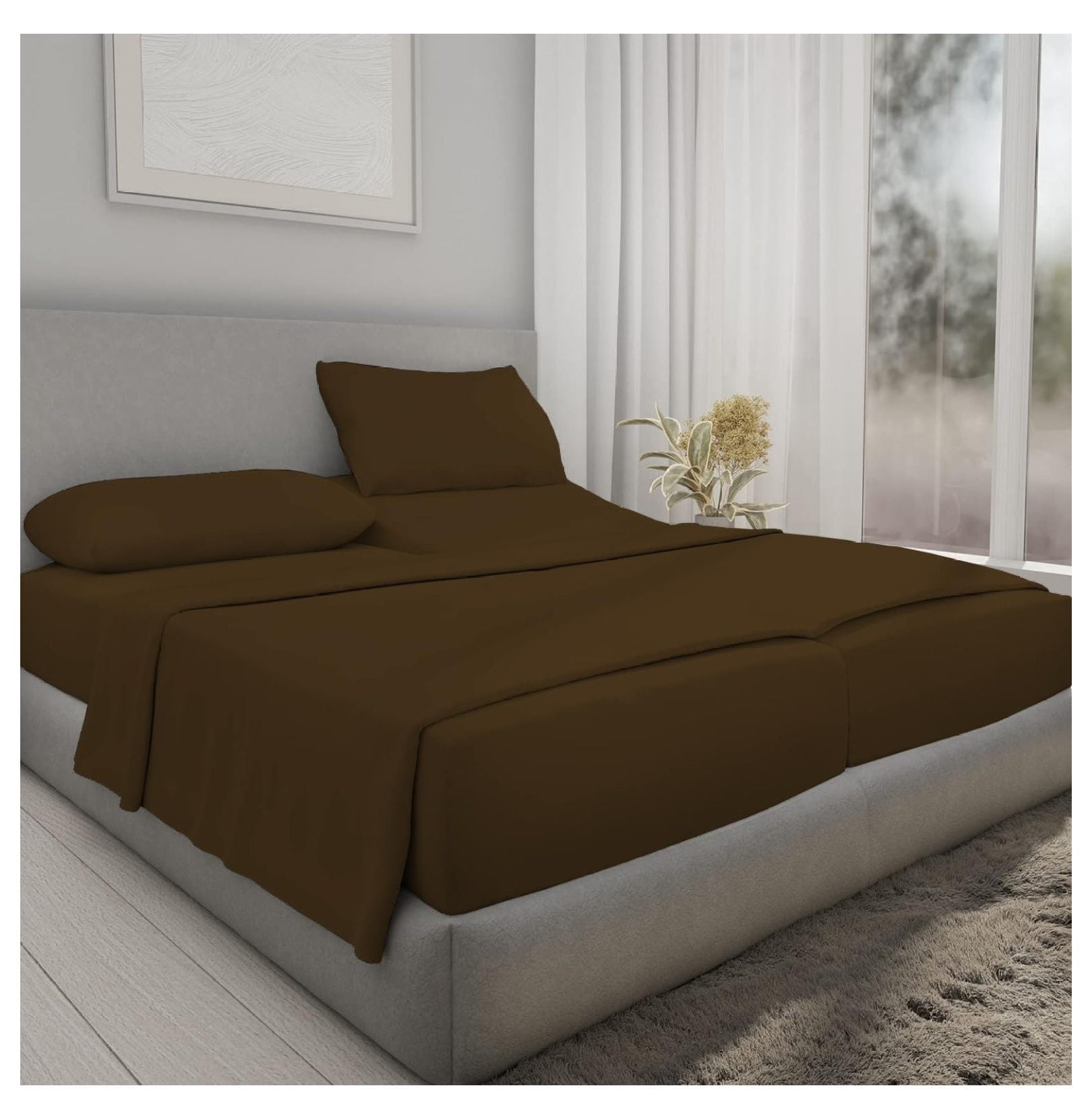 Split Sheet Set (5Pc) Split King Sheets for Adjustable Beds 100% ...